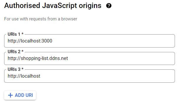 Productive dynamic dns url: [GSI_LOGGER]: The given origin is not allowed for the given client ...