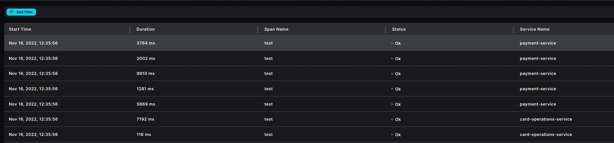 Create Spans Table Component · Issue #100 · teletrace/teletrace · GitHub