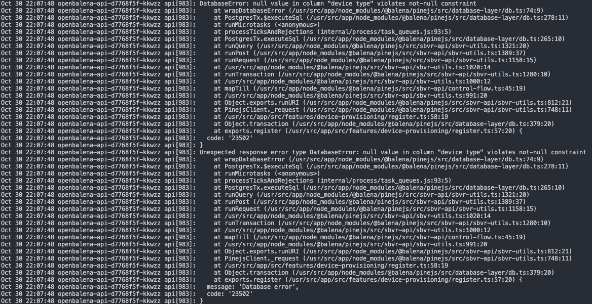 Provisioning device on version v3.0.1 · Issue #94 · balena-io/open-balena · GitHub