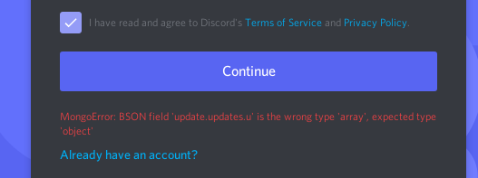 MongoError (selfhost) · Issue #83 · spacebarchat/spacebarchat · GitHub