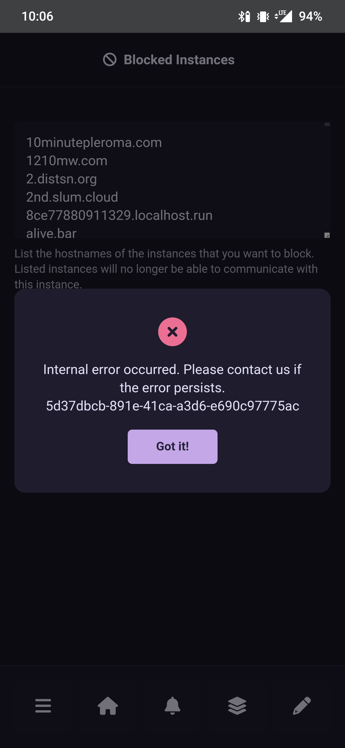 Cant Save Blocked Instances Internal Error Occurred · Issue 8466 · Misskey Devmisskey · Github