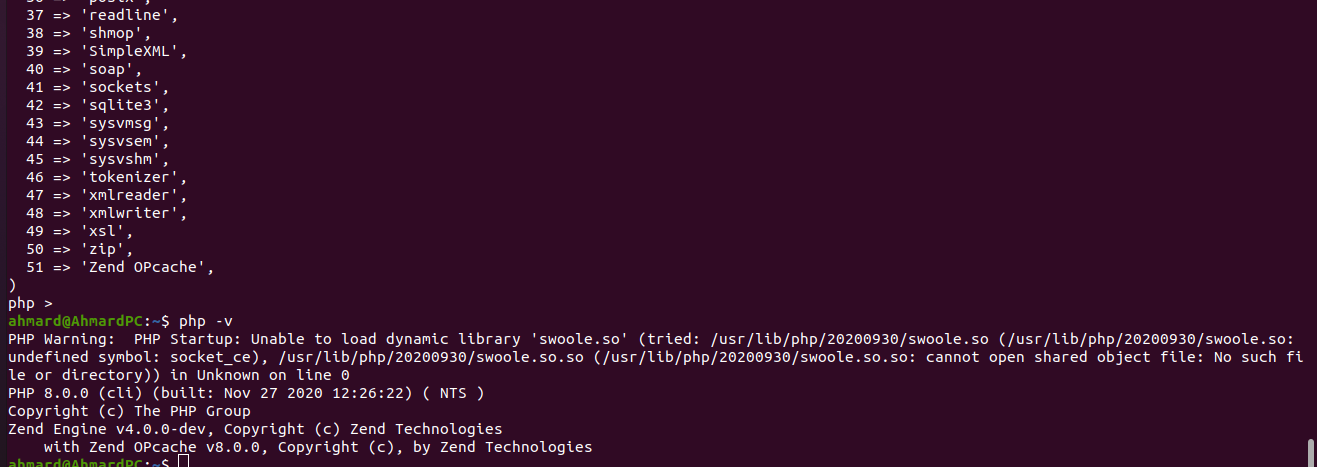 Unable to load dynamic library 'swoole.so' - undefined symbol: socket_ce · Issue #3904 · swoole ...