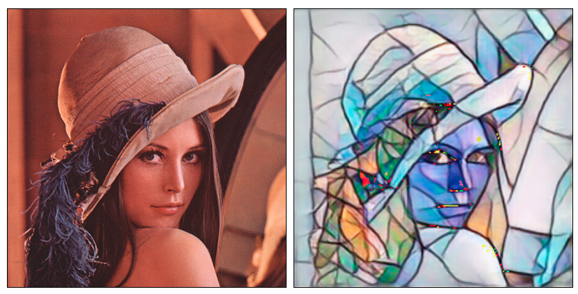 Opencvjs The Output Of Style Transfer Example Contains Weird Points