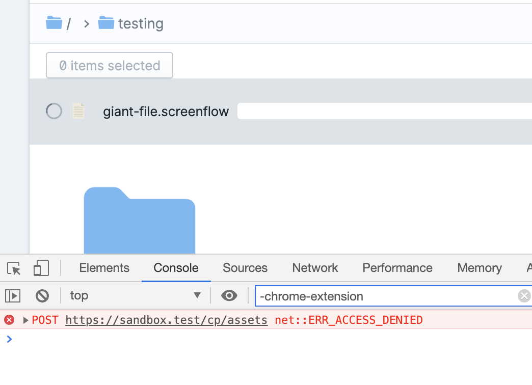 Large file uploads don't always show "file too large" error messages ...