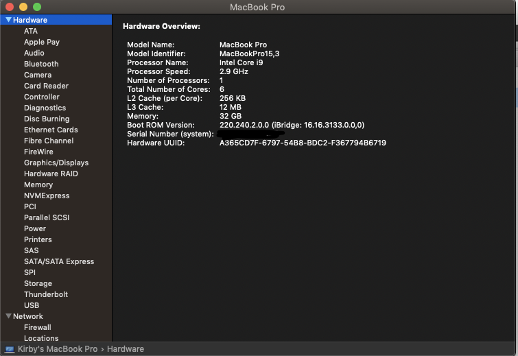 MacBookPro 15,3 (Vega 16/20) USB Device ID's · Issue #172 · imbushuo/mac-precision-touchpad · GitHub