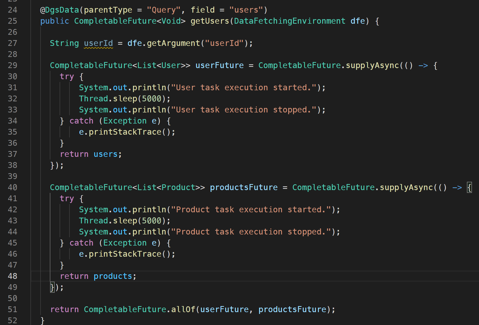 Datafetchers as completable futures don't run in parallel · Issue #512 · Netflix/dgs-framework ...