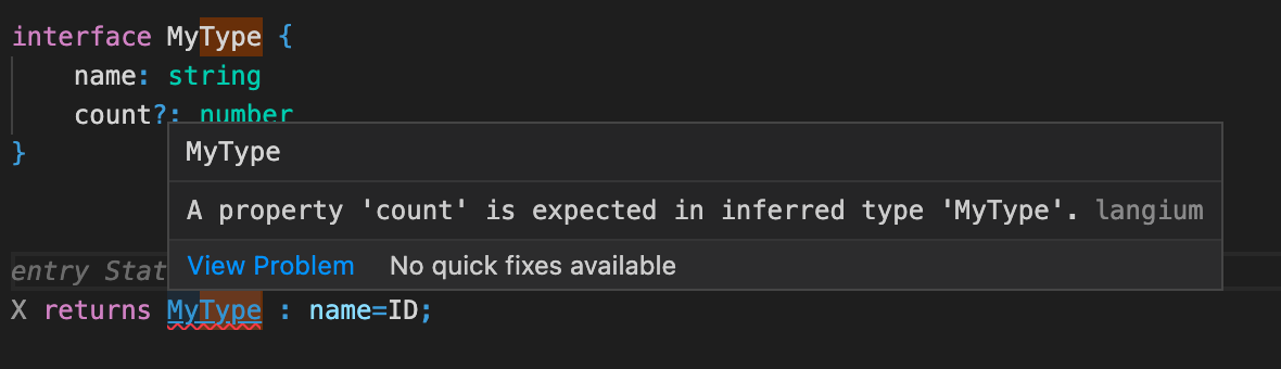 Declared types validation for optional parameters and inheritance · Issue #488 · eclipse-langium ...