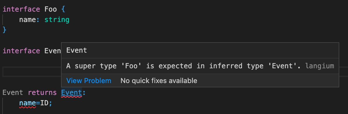 Declared types validation for optional parameters and inheritance · Issue #488 · eclipse-langium ...
