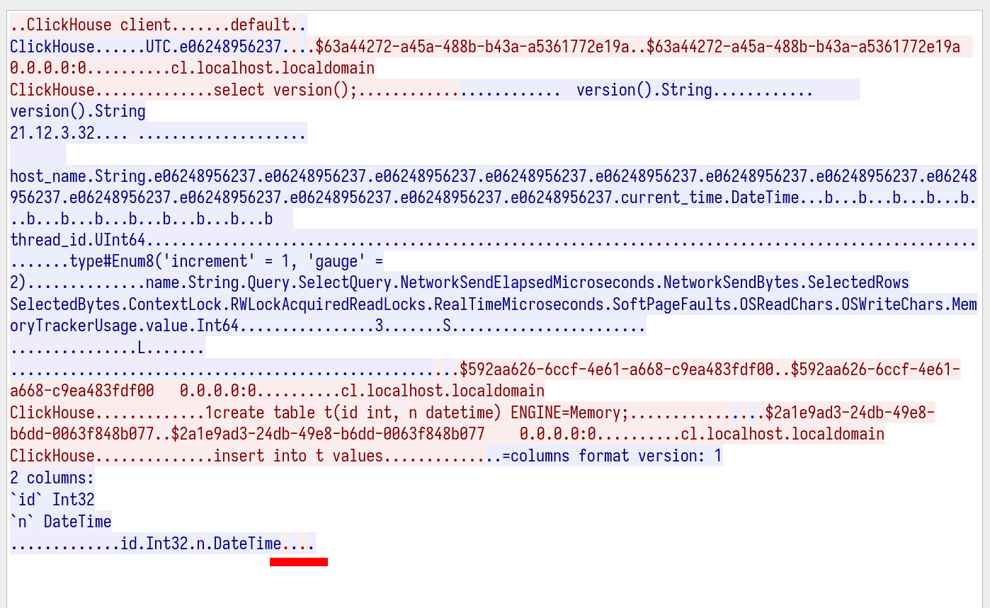 Bug With Clickhouse Tcp Mode Insert A Timestamp Type Value With Ns The Ck Client Will Hang