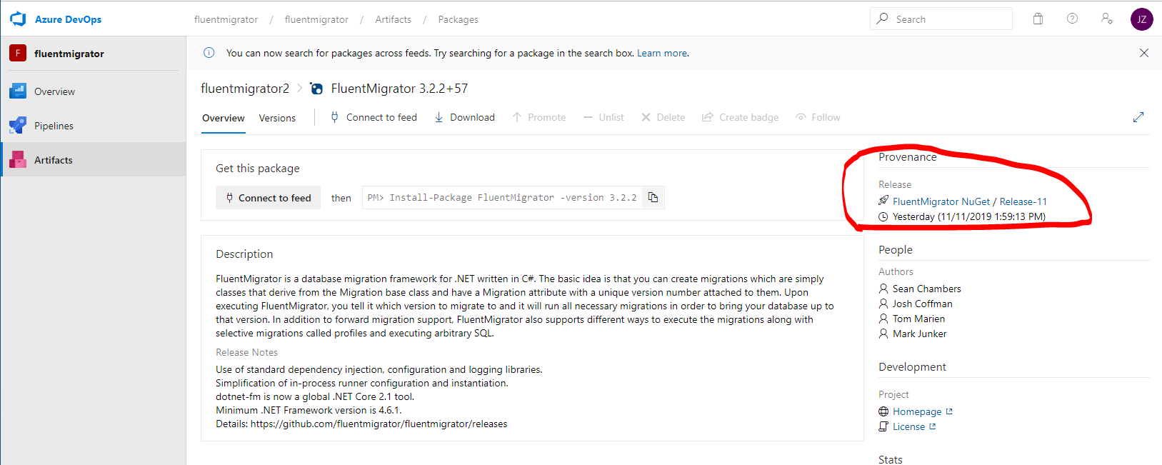 New NuGet feed for prereleases · Issue #1101 · fluentmigrator/fluentmigrator · GitHub