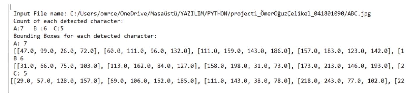 GitHub - OguzCelikel/character_detection: In this Project, the letters ...