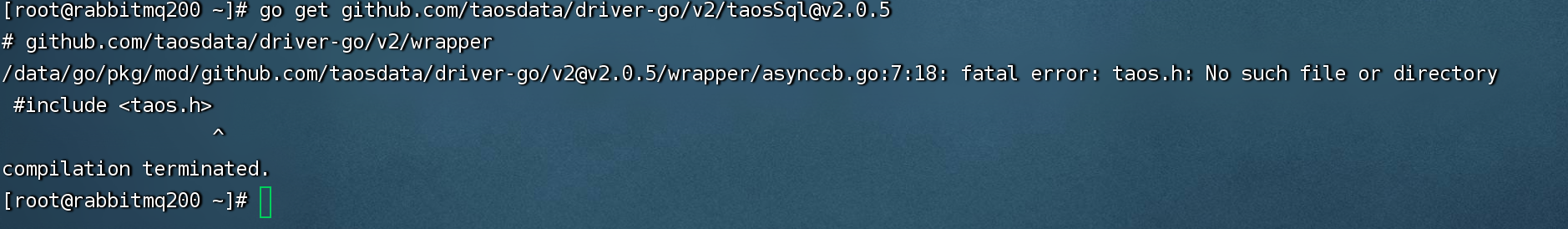 golang 使用taosql原生链接，TDengine2.4.0版本，linux环境，go版本1.17，gcc版本4.8.5 · Issue #19895 · taosdata ...