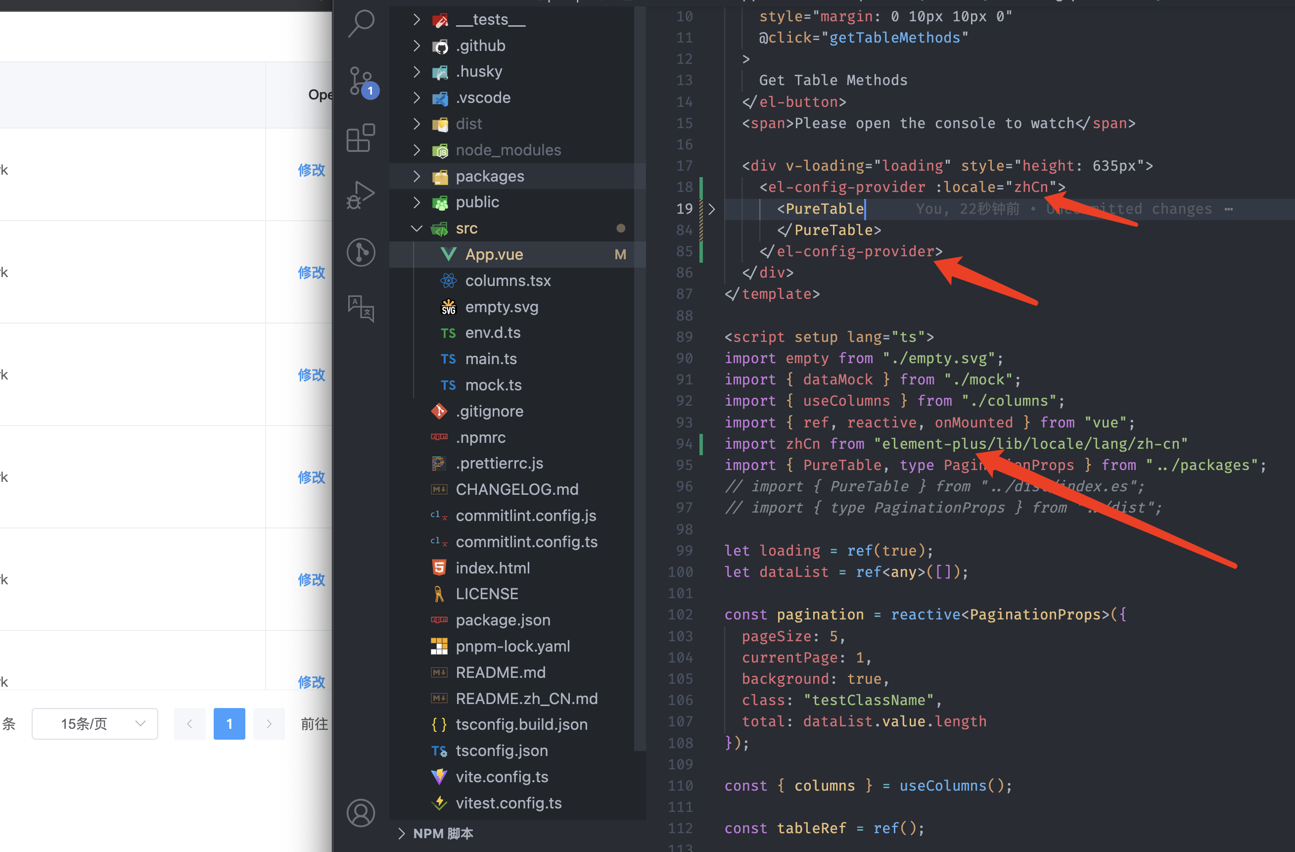 分页组件默认是英文，设置中文不生效 · Issue #3 · pure-admin/pure-admin-table · GitHub