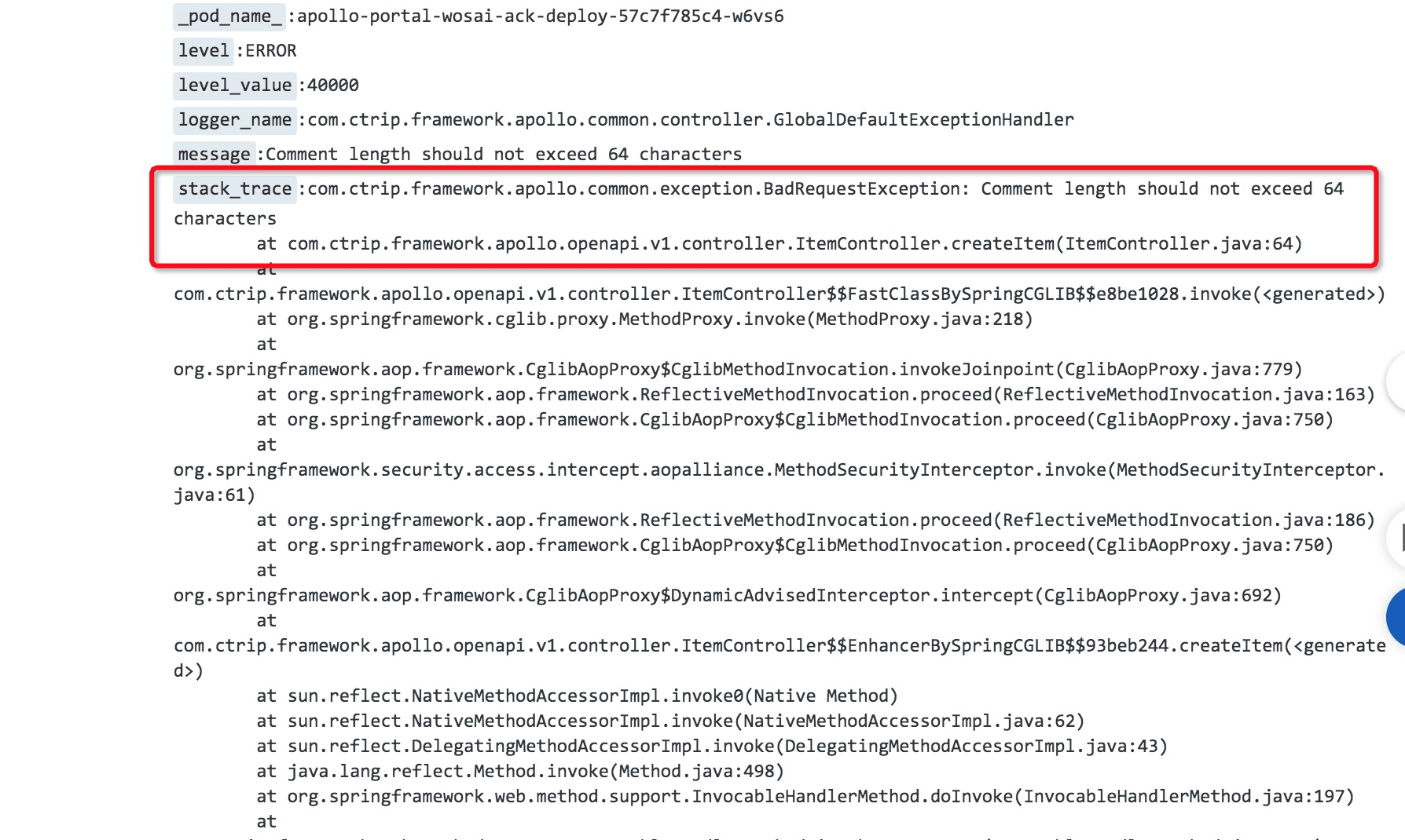 升级至182后调用openapi接口comment长度校验问题 · Issue 3799 · Apolloconfigapollo · Github 1514