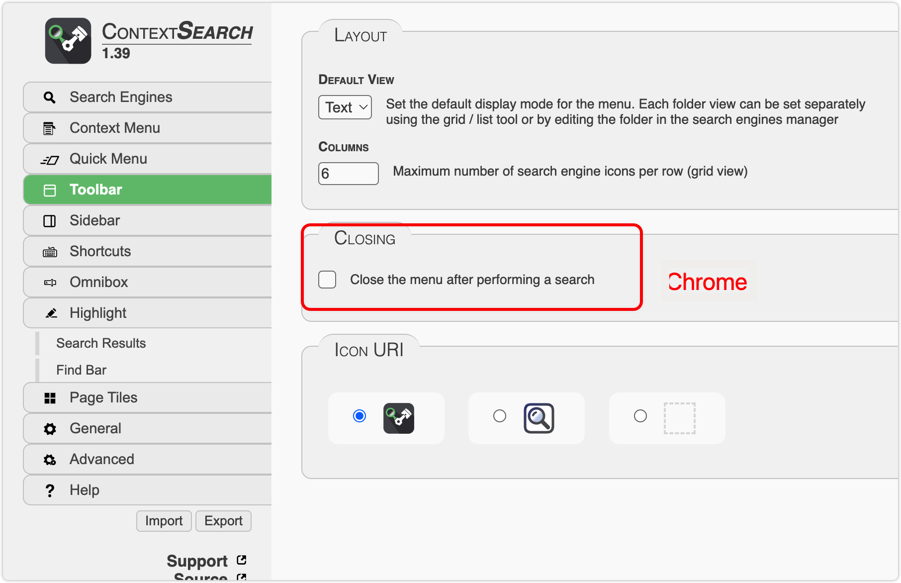 Bug Report on Chrome Browser! · Issue #501 · ssborbis/ContextSearch-web ...