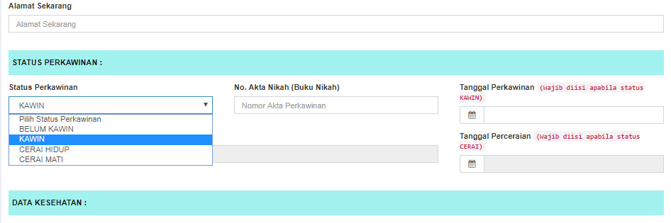 Status kawin di detail tidak sama dengan inputan di ubah data penduduk · Issue #2028 · OpenSID ...