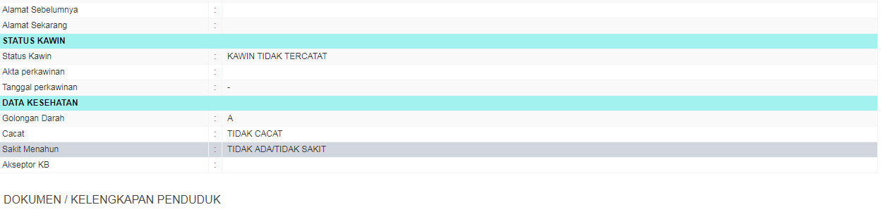 Status kawin di detail tidak sama dengan inputan di ubah data penduduk ...