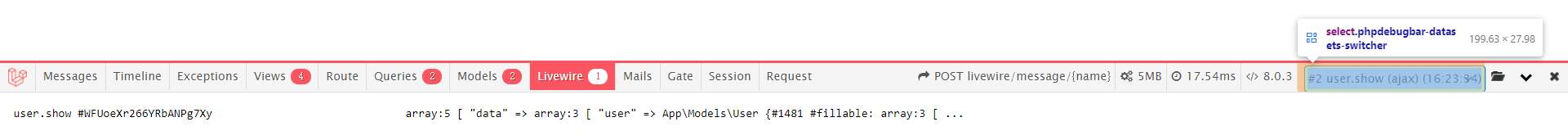 Phpdebugbar Datasets Switcher Is Too High · Issue 1161 · Barryvdh