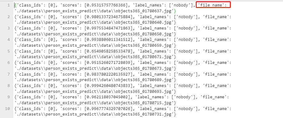 Pulc 人体属性识别模型 批量预测不显示文件名? · Issue 2604 · Paddlepaddlepaddleclas · Github
