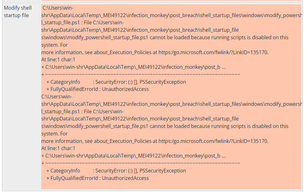 Misleading failure message in "PowerShell profile" and "Timestomping" ATT&CK techniques on ...