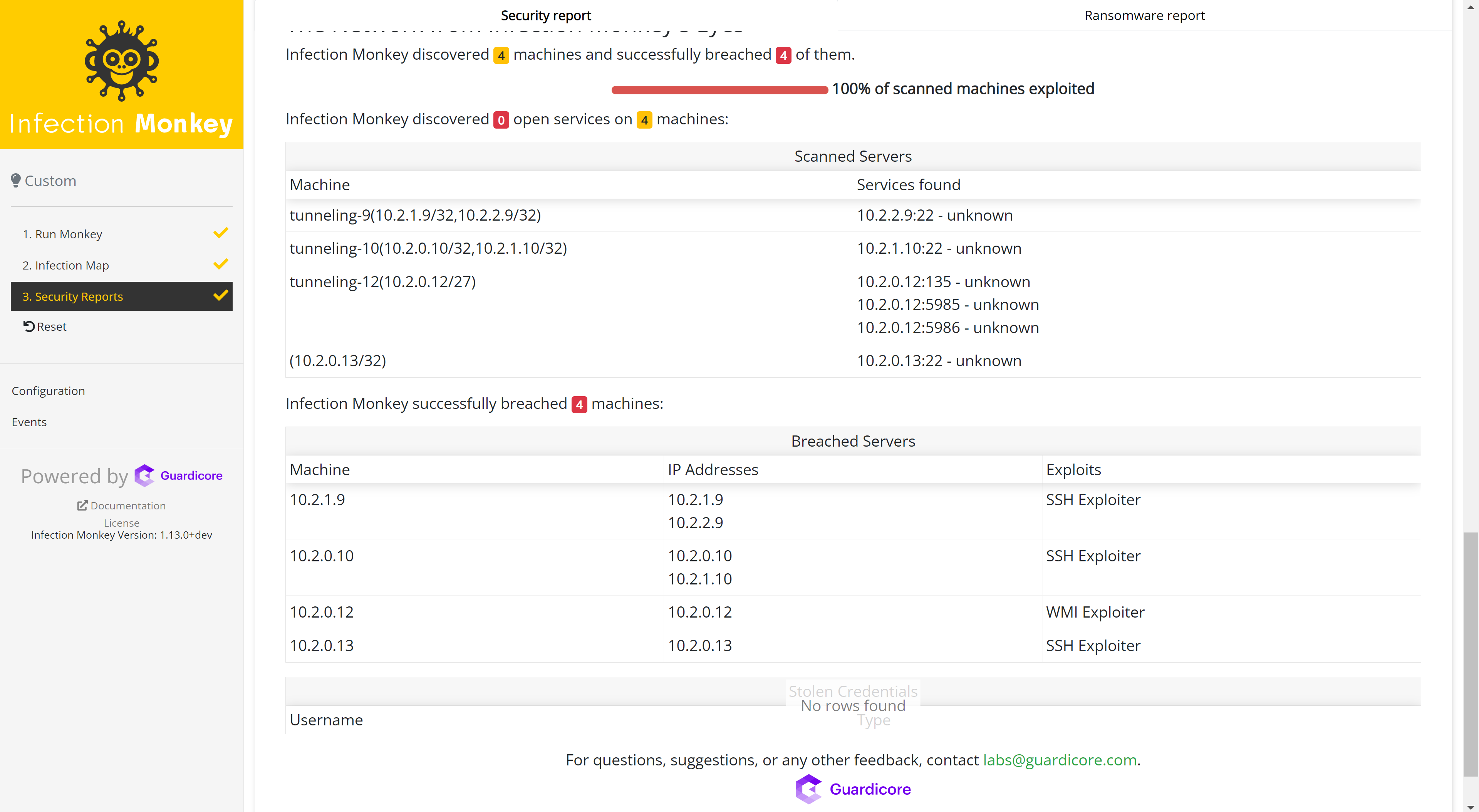 Inconsistency in format of machines in Security Report · Issue #2902 · guardicore/monkey · GitHub