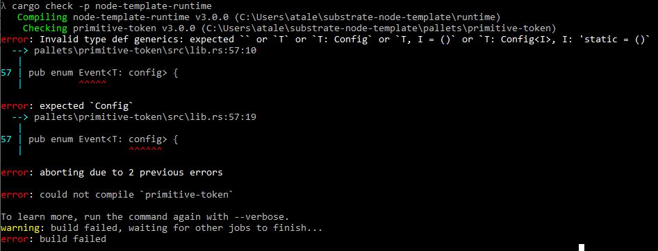 Build errors in mint-token pallet · Issue #69 · substrate-developer-hub ...