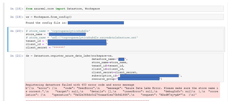 Misleading Error Statement · Issue #178 · Azure/MachineLearningNotebooks · GitHub