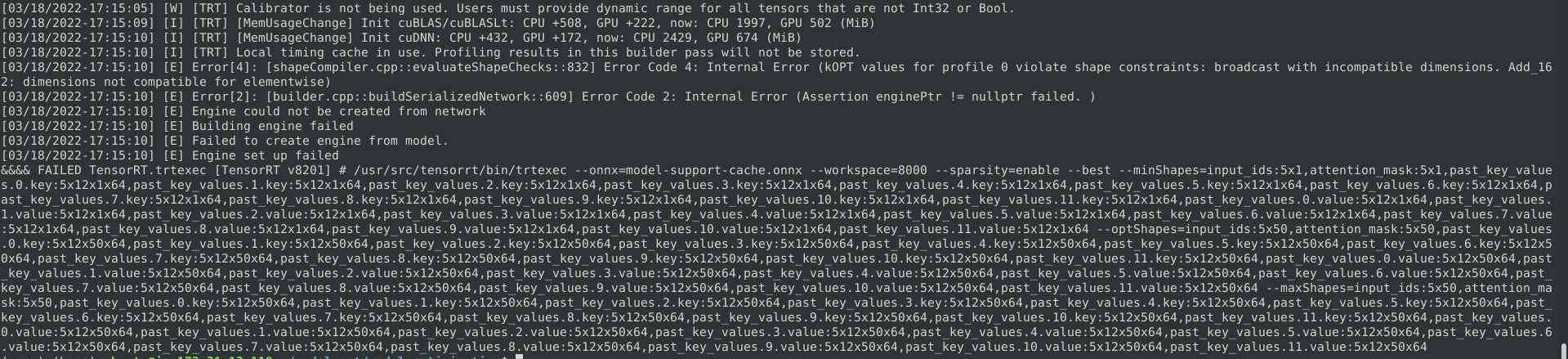 GPT2 -- fail to build engine with "past_key_values" (see https://huggingface.co/docs ...