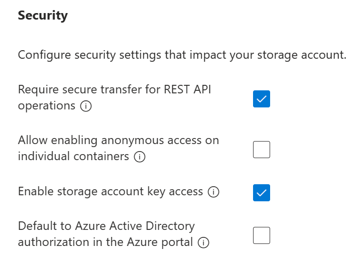Storage Accounts now have "Allow enabling anonymous access on individual containers" disabled by ...