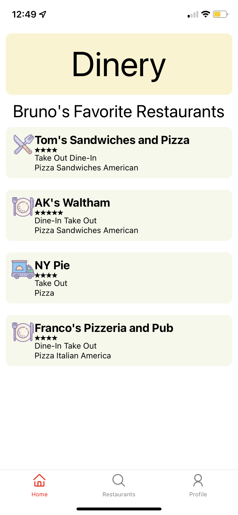 GitHub - jasmynej14/RestaurantChooser: CPA for Cosi 153 (idea #2)