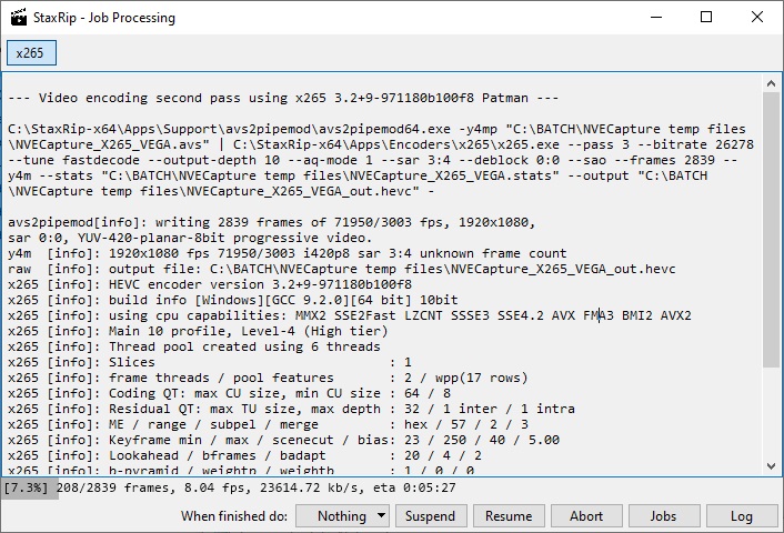 X265 Encoding with three passes not working · Issue #115 · staxrip/staxrip · GitHub