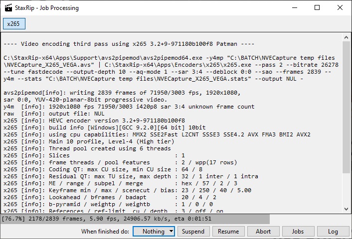 X265 Encoding with three passes not working · Issue #115 · staxrip/staxrip · GitHub