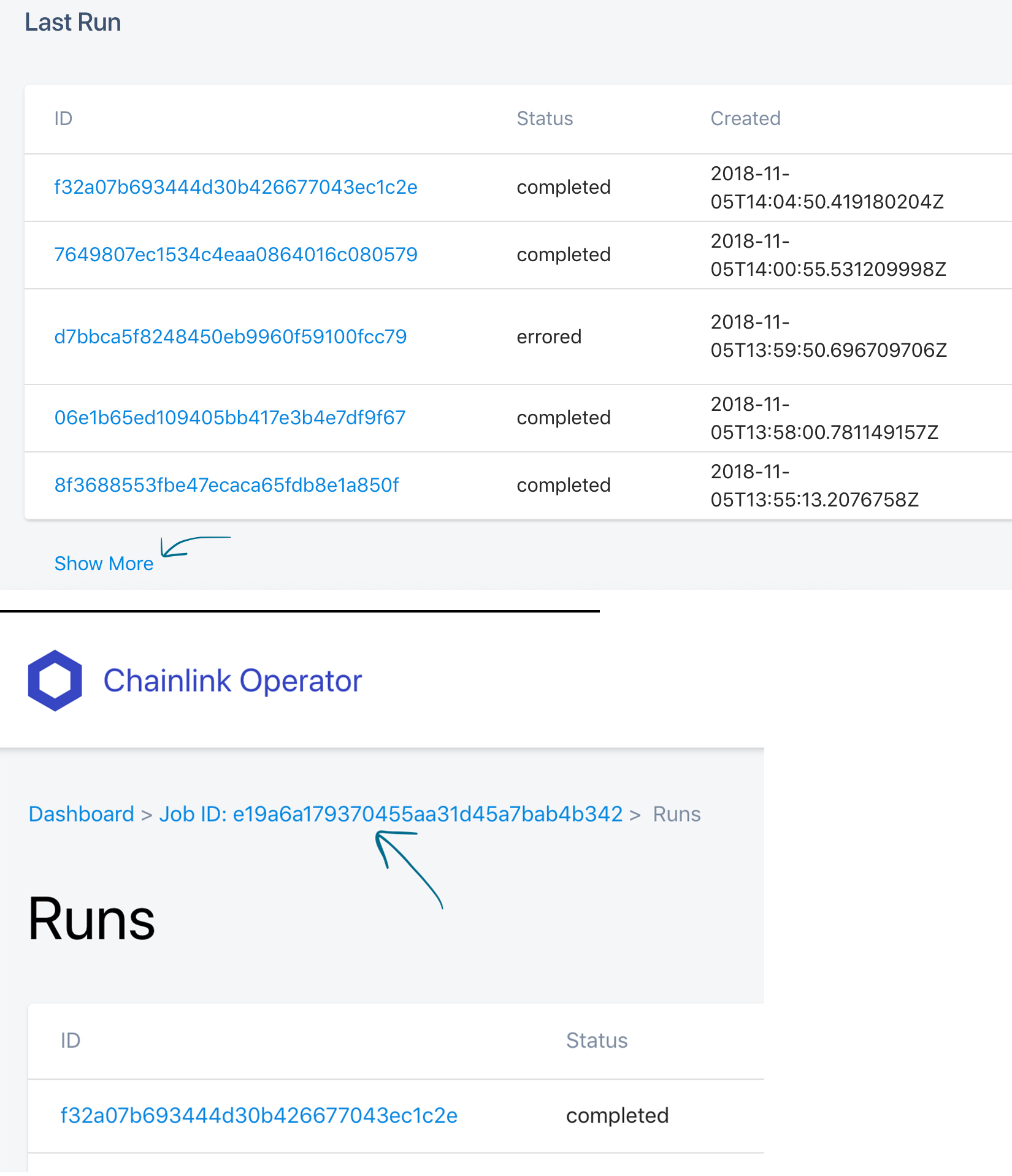 CL GUI bugs out on return from Runs list · Issue #709 · smartcontractkit/chainlink · GitHub