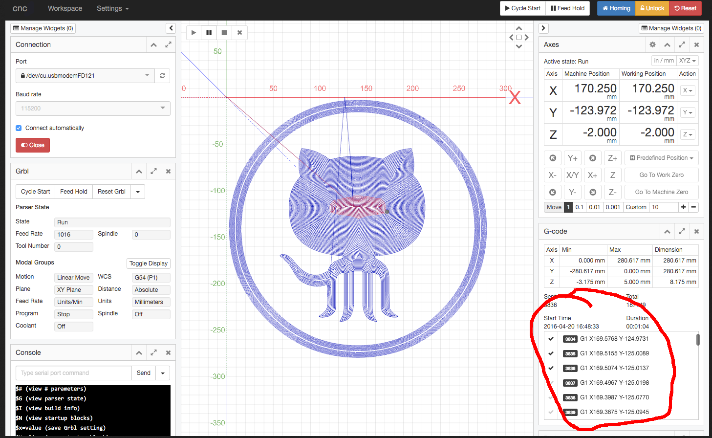 Show Gcode Operation Number And Command In Gcode Widget · Issue 480 · Cncjscncjs · Github