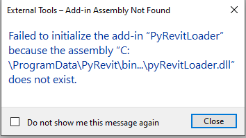 Failure to load · Issue #961 · pyrevitlabs/pyRevit · GitHub