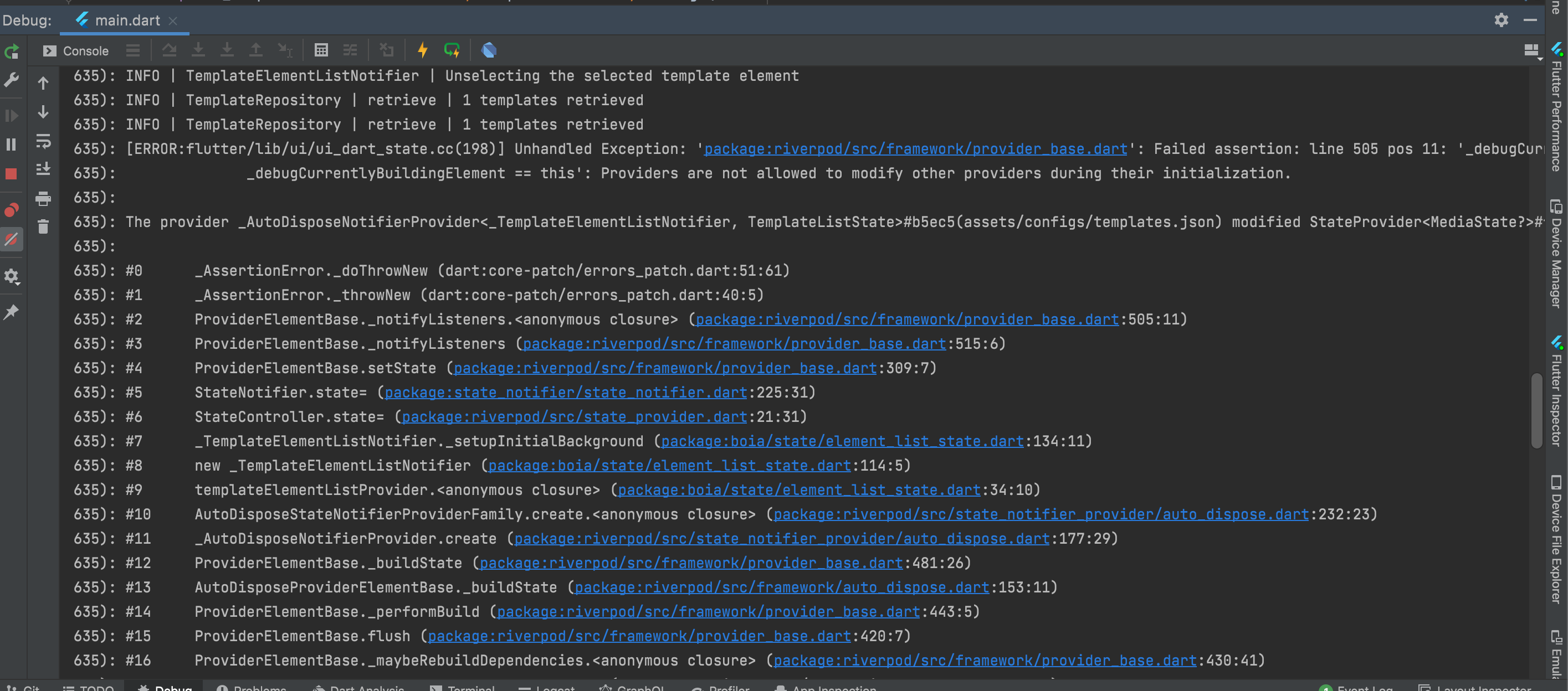 Providers are not allowed to modify other providers during their initialization. · Issue #1505 ...