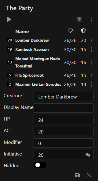 Editing max HP of combatant not working · Issue #62 · javalent/initiative-tracker · GitHub