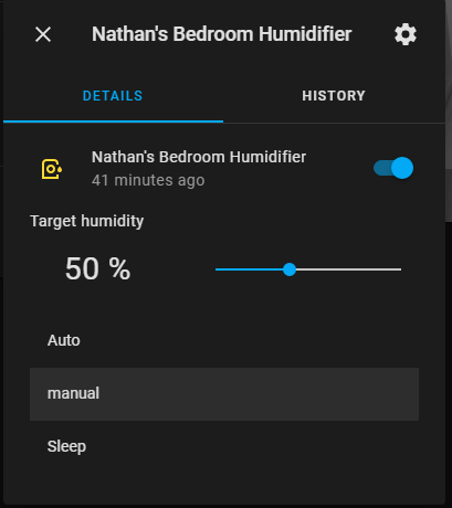 Humidifier more-info dialog doesn't properly display humidifier modes ...