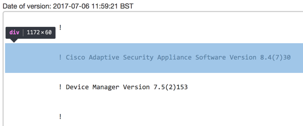 Extraneous spacing when viewing specific version · Issue #924 · ytti/oxidized · GitHub