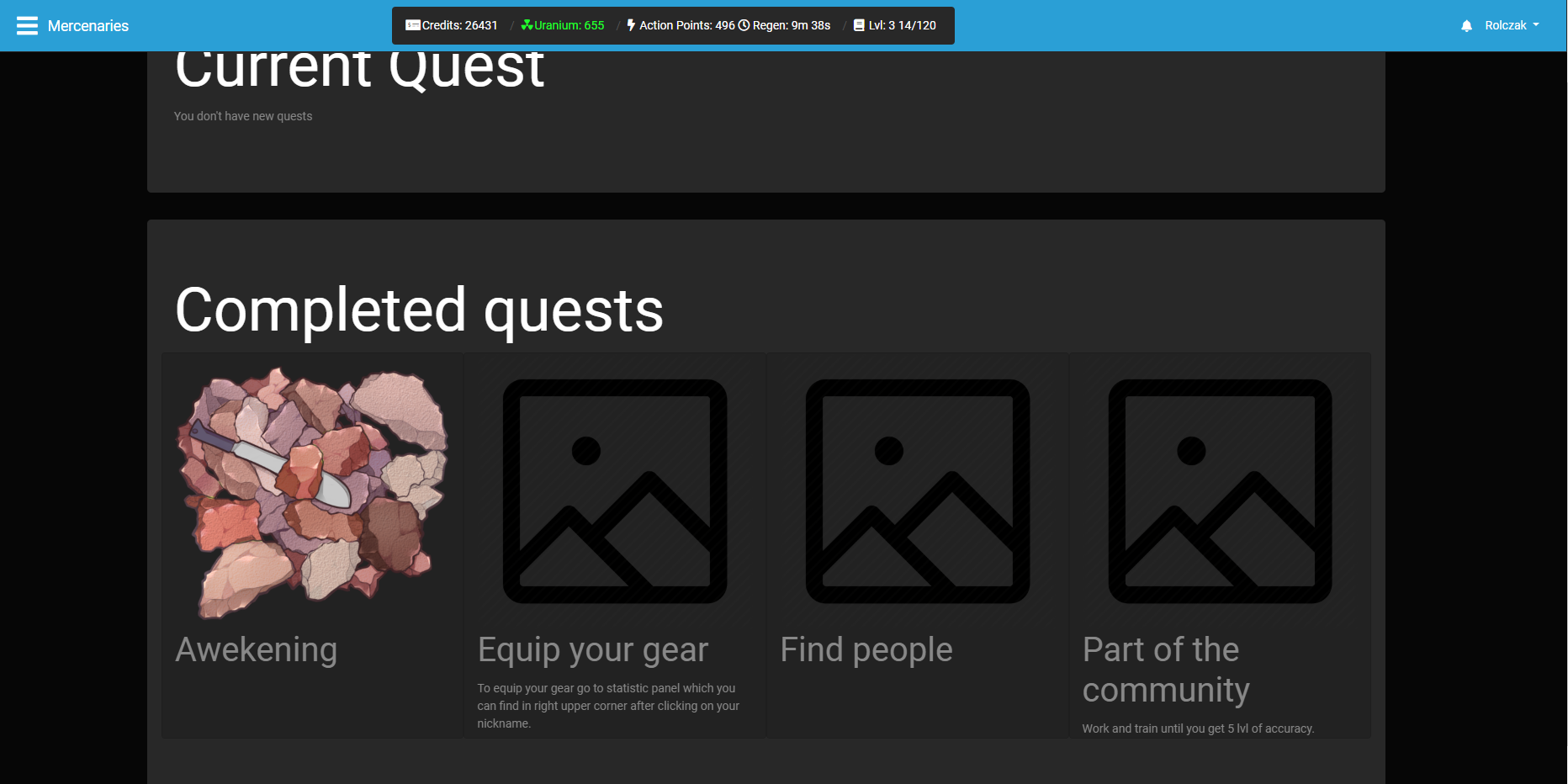 GitHub - Rolczak/Mercenaries: RPG browser game base made with laravel 5