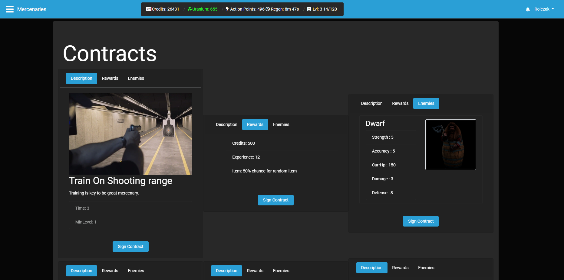 GitHub - Rolczak/Mercenaries: RPG browser game base made with laravel 5