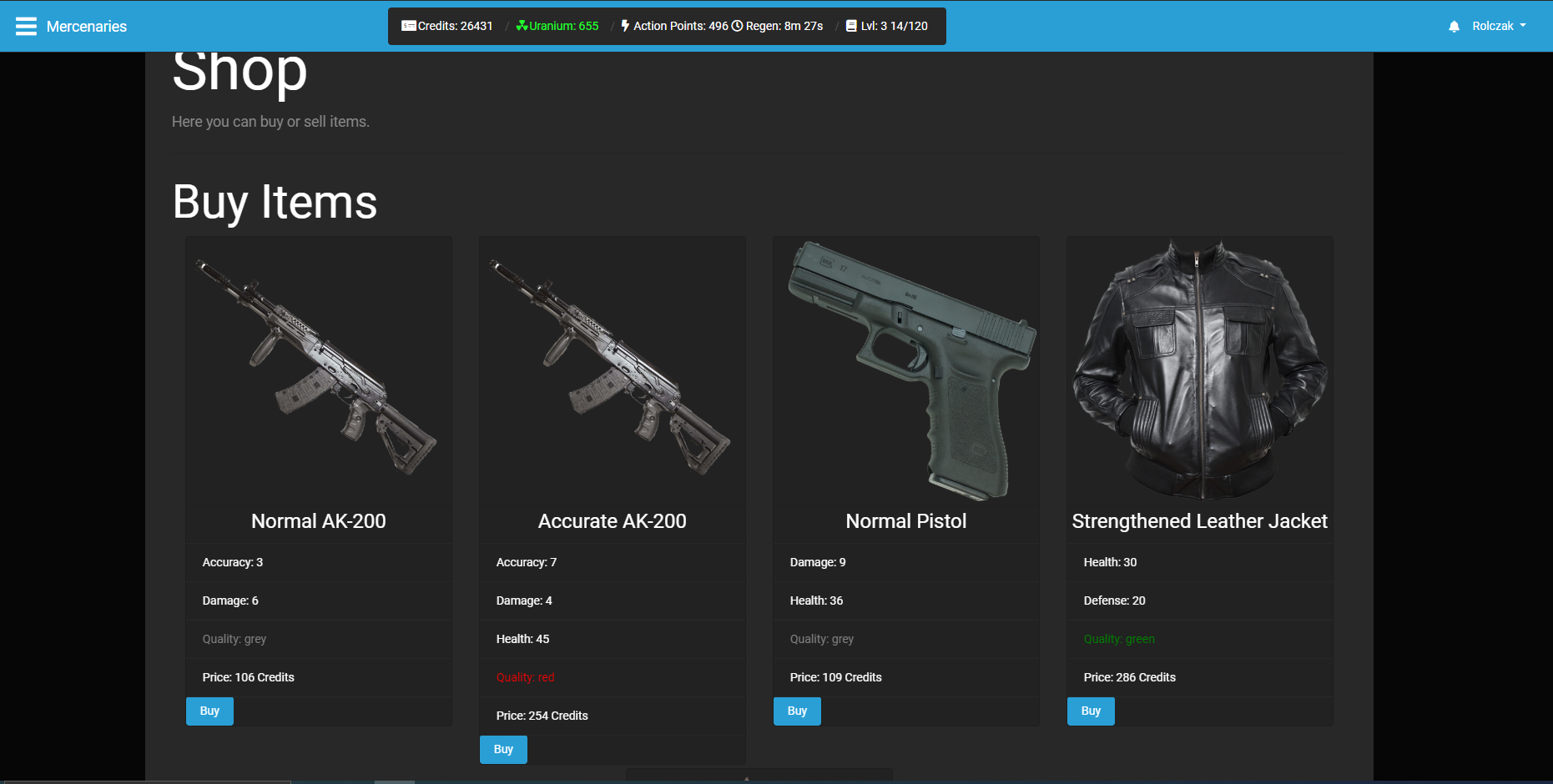 GitHub - Rolczak/Mercenaries: RPG browser game base made with laravel 5
