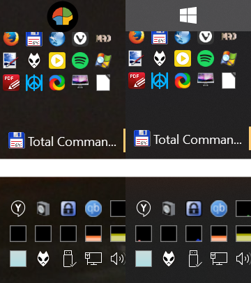 Messed up position on taskbar, start button may partially overlap ...