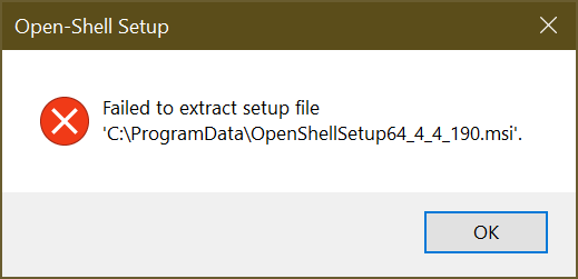 Update Issues Error Message Csm Not Running Afterward · Issue 1651 · Open Shellopen Shell 