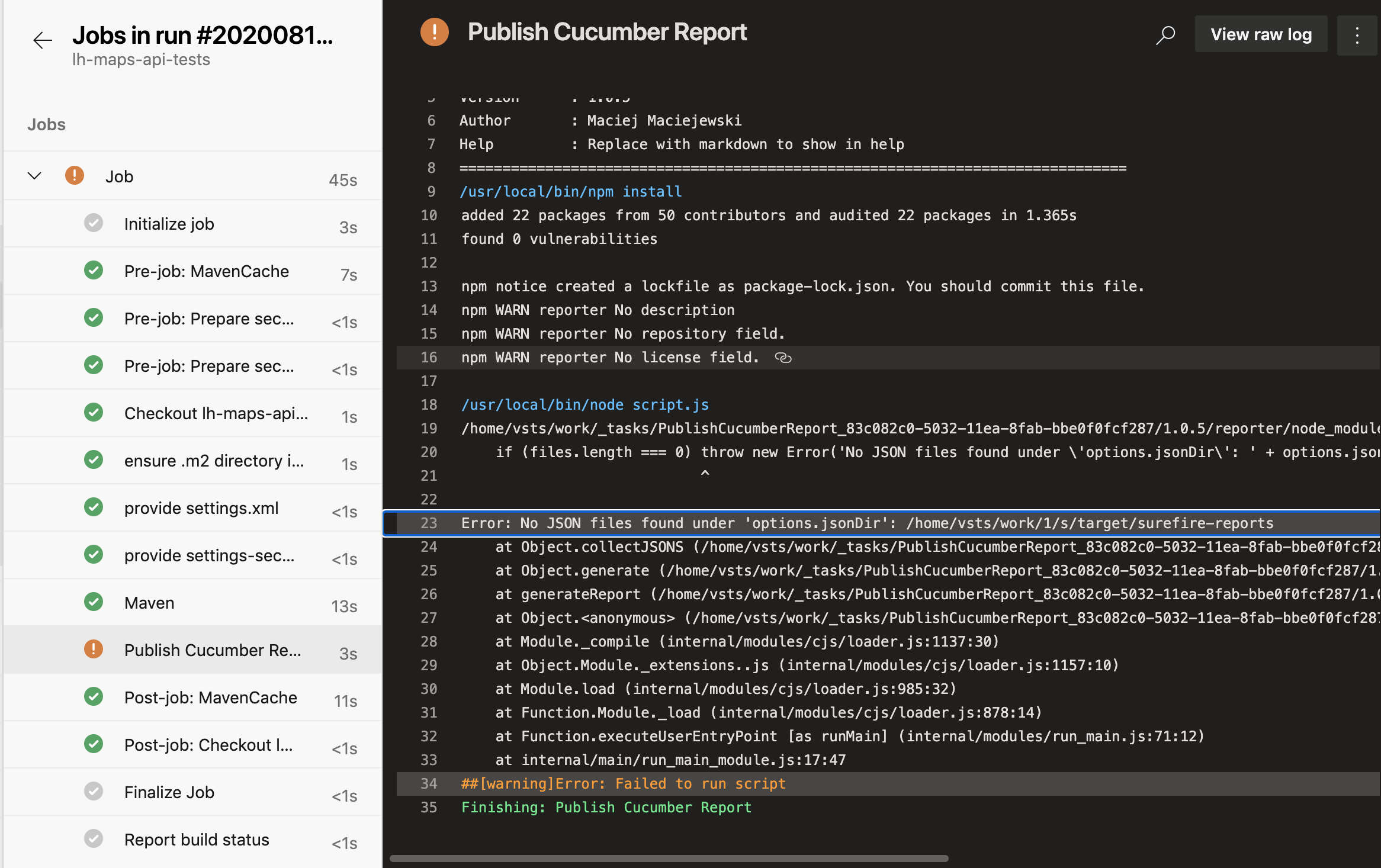 Integrating Karate Cucumber with Azure Devops · Issue #18 · maciejmaciejewski/azure-pipelines ...