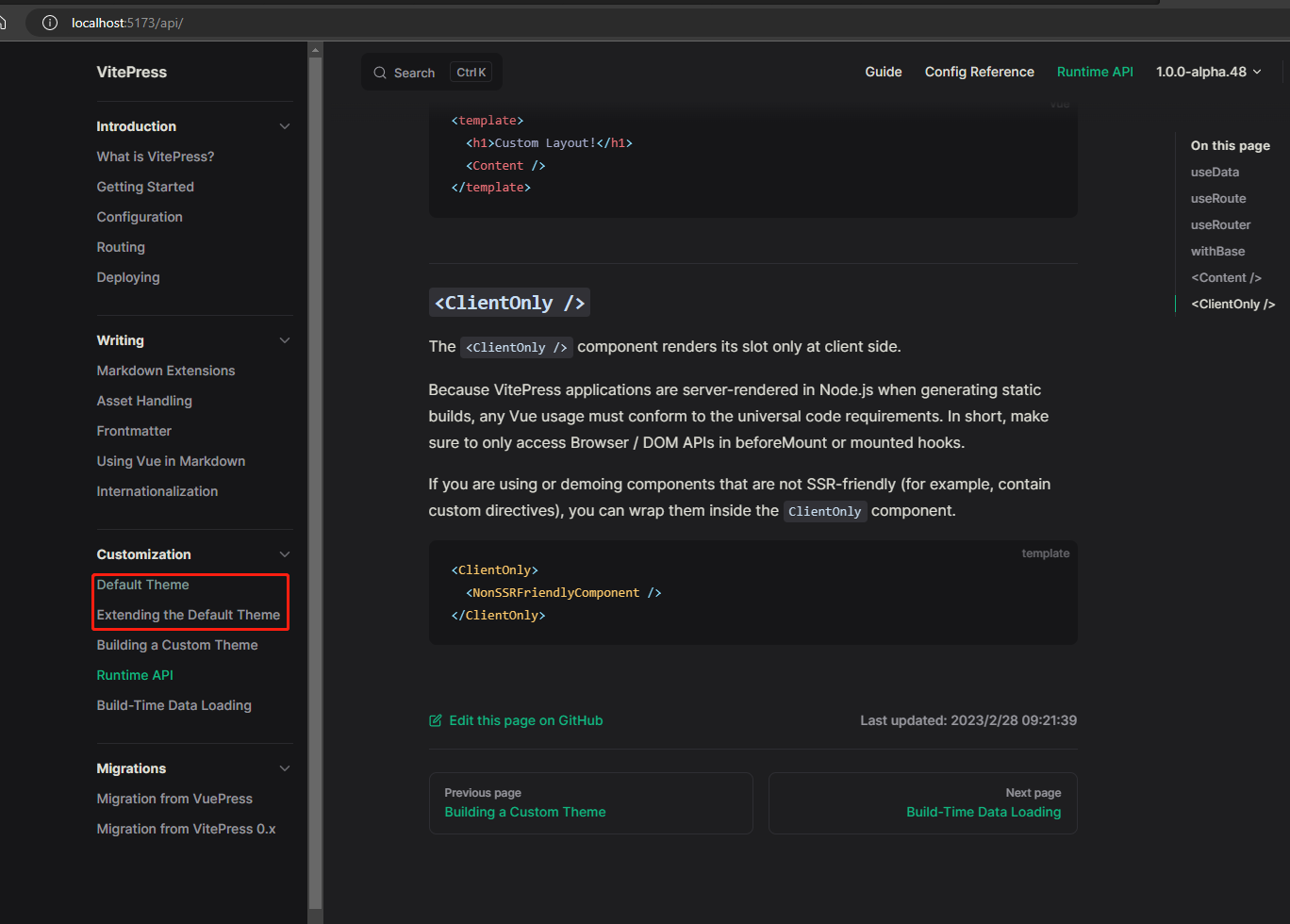 The path of the document does not exist · Issue #2007 · vuejs/vitepress · GitHub