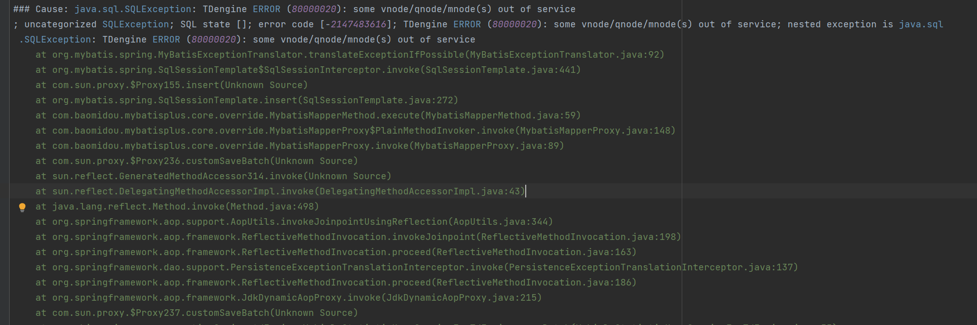 TDengine ERROR (80000020): some vnode/qnode/mnode(s) out of service · Issue #19684 · taosdata ...