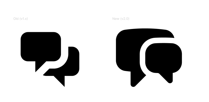 Not a huge fan of the new chat bubble icons · tailwindlabs heroicons ...