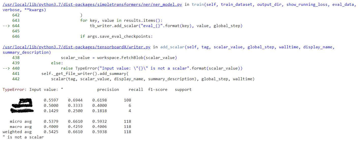 Can I add seqeval.metrics.classification_report as metric while train and eval the NER model ...