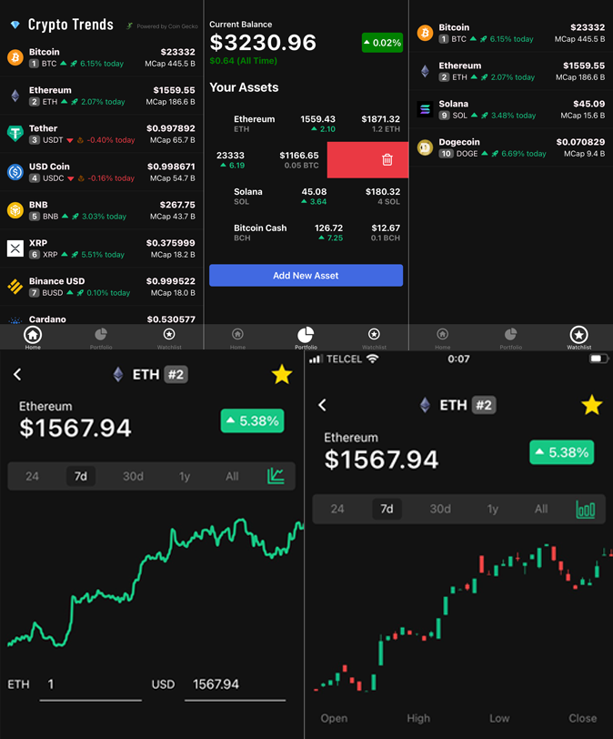 GitHub - tomsclater/crypto-tracker: React Native mobile app, live crypto prices, conversions ...